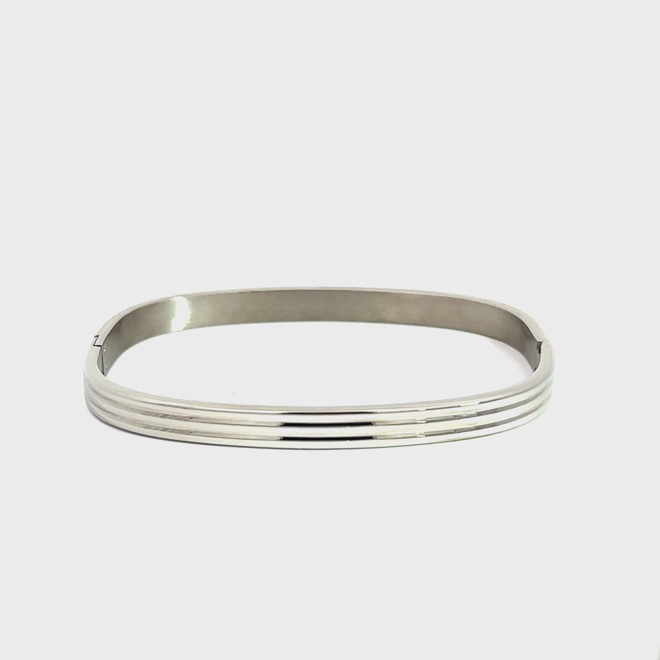 Stainless Steel Rectangular Gents Bangle – Clayfield Jewellery Online