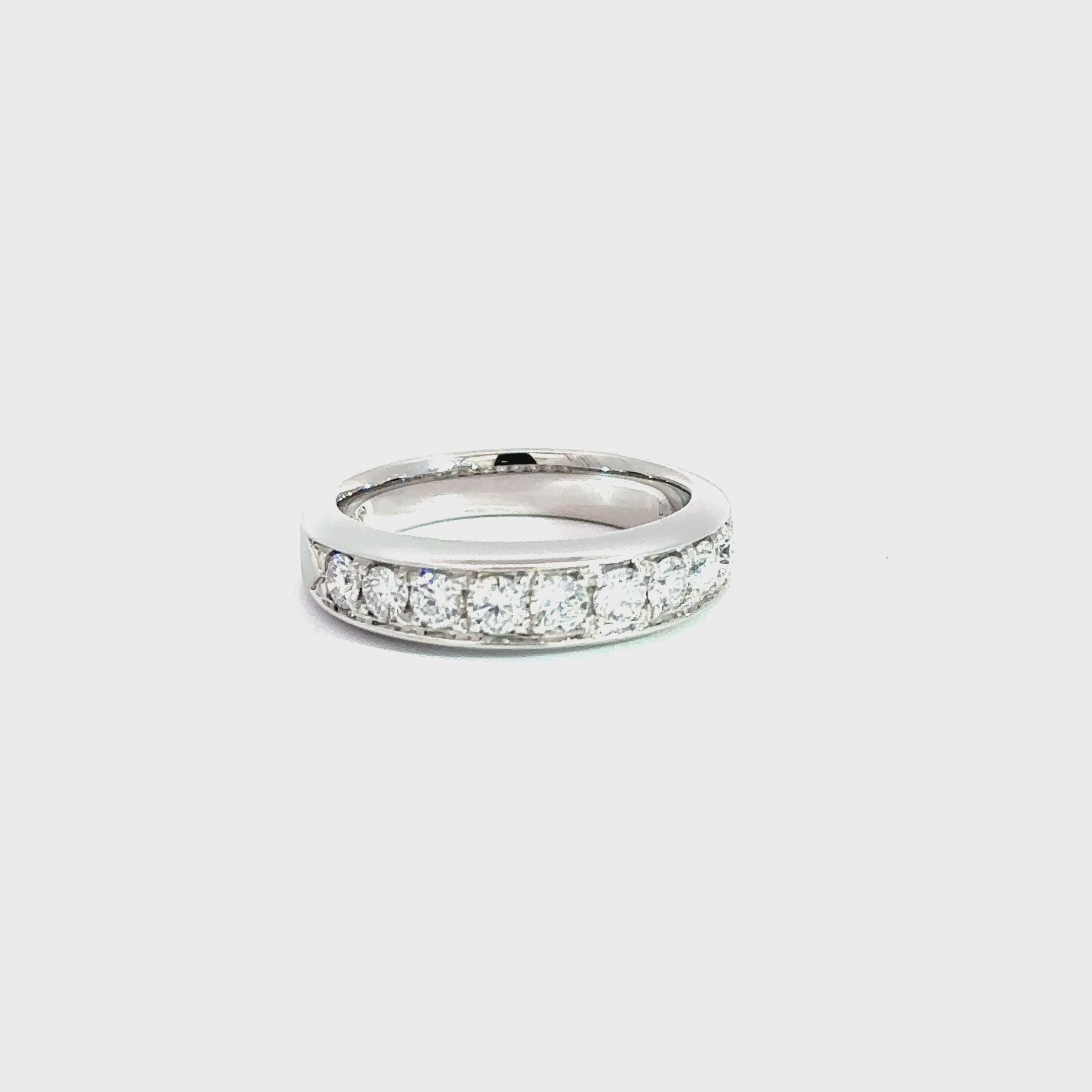 .72ct Diamond & White Gold Grain Set Band – Clayfield Jewellery Online